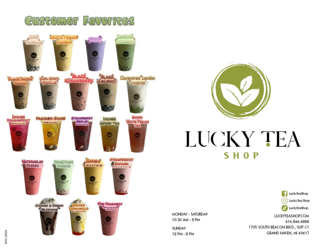Menu - Lucky Tea Shop